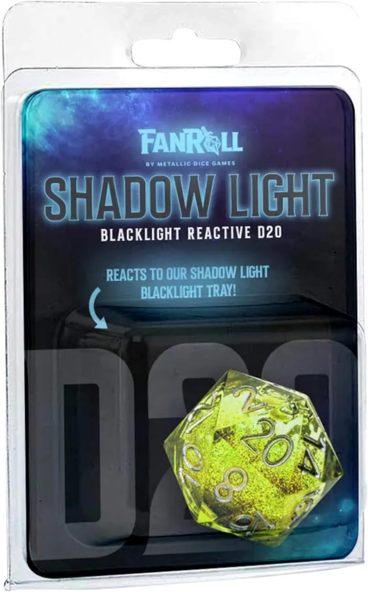 FANROLL DICE D20 LIQUID CORE ELIXIR SHADOW LIGHT UV REACTIVE – The ...