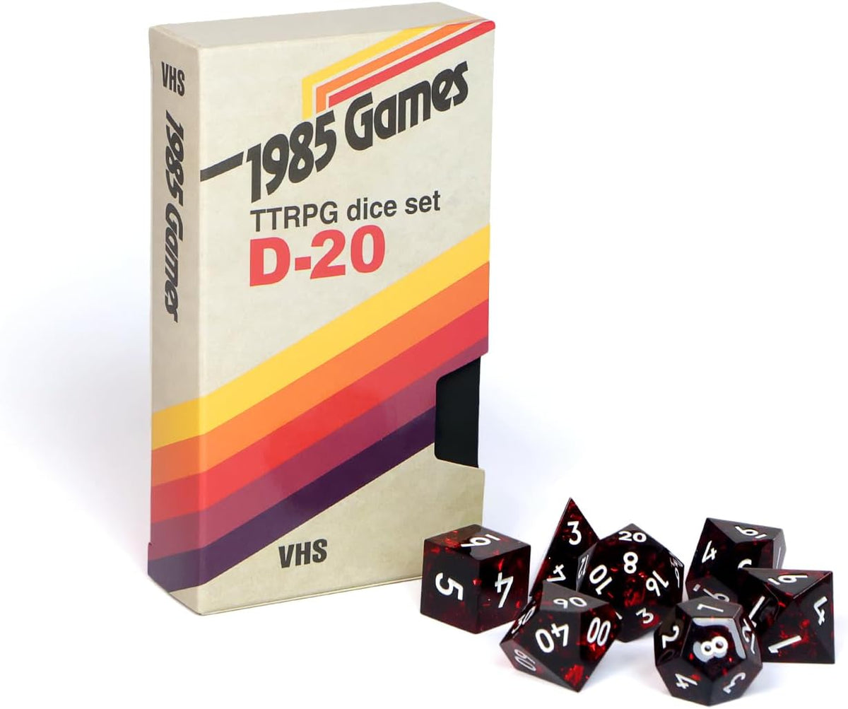 1985G VHS DICE 7PC SHARP EDGE RUBY RED – The Discovery Hut